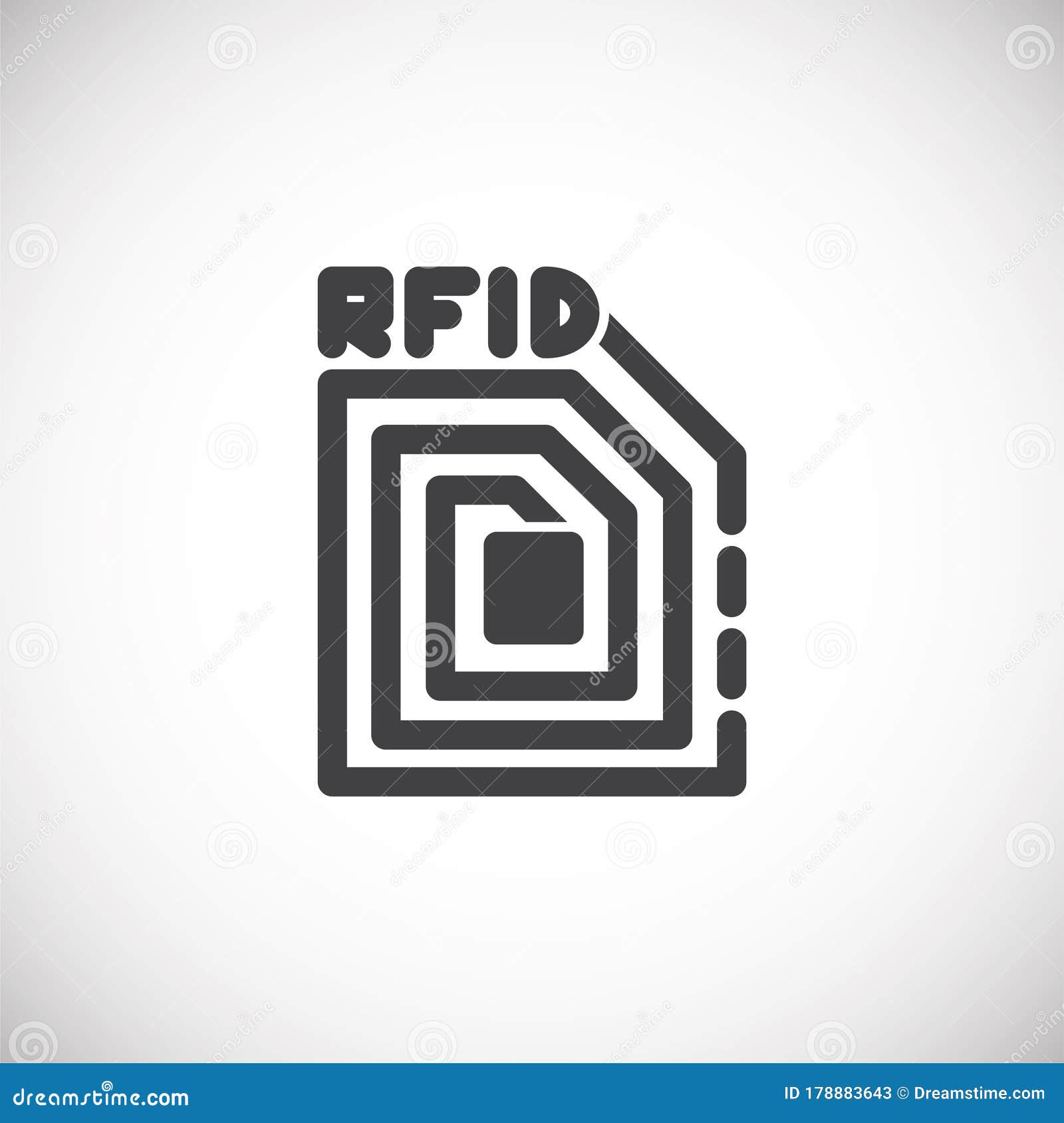 RFID Related Icon on Background for Graphic and Web Design. Creative ...