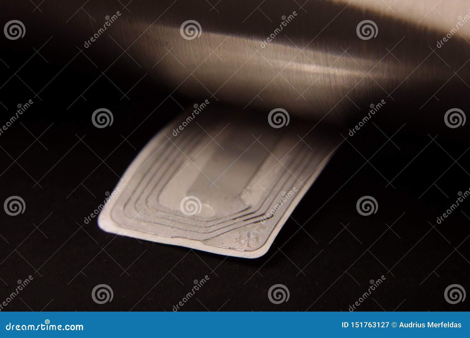 RFID Smart Label with Integrated Antenna Stock Image - Image of smart ...