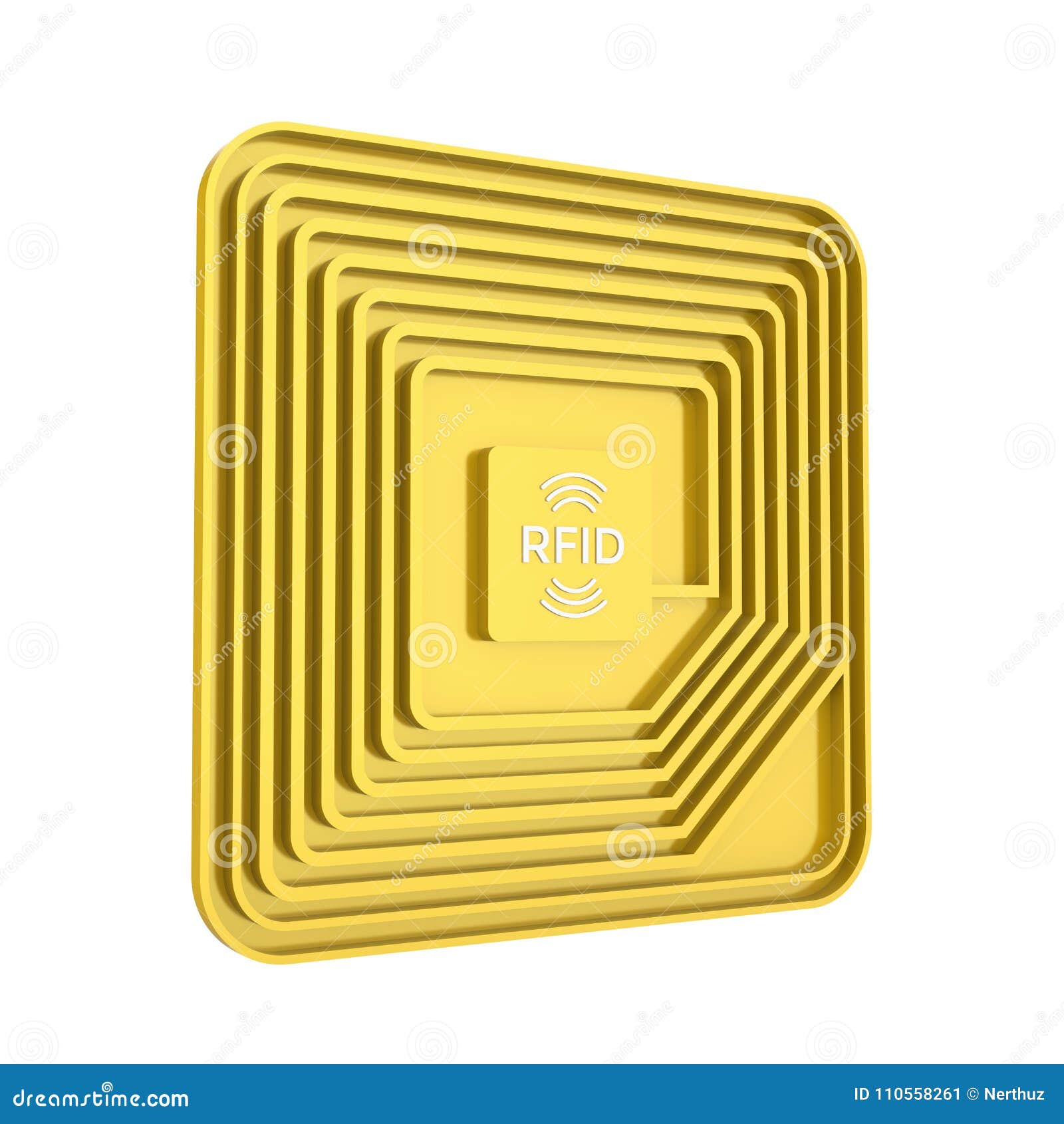 RFID Tag Isolated stock illustration. Illustration of technology ...