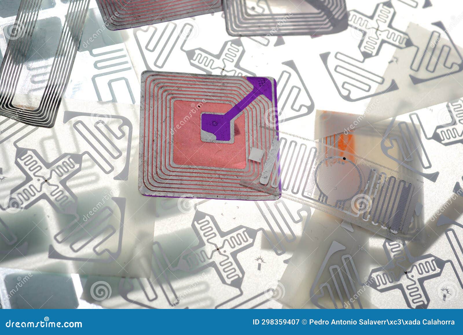 Rfid tags close up stock image. Image of alarm, protect - 298359407