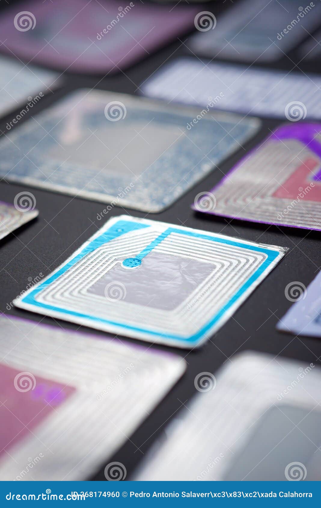 Rfid tags view stock photo. Image of invention, closeup - 268174960