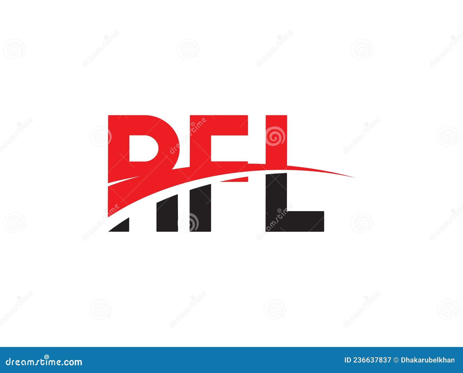 RFL Letter Initial Logo Design Vector Illustration Stock Vector ...