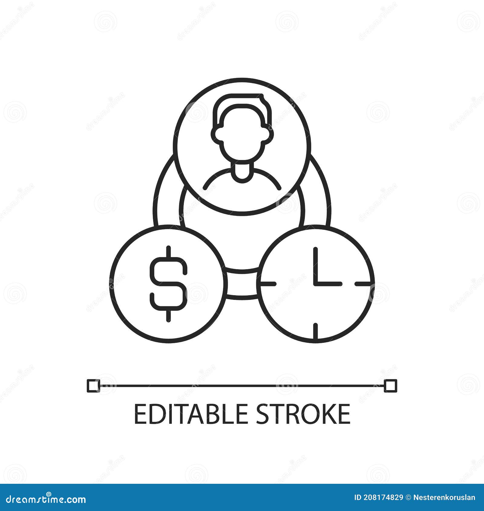 RFM analysis linear icon stock vector. Illustration of analytics ...