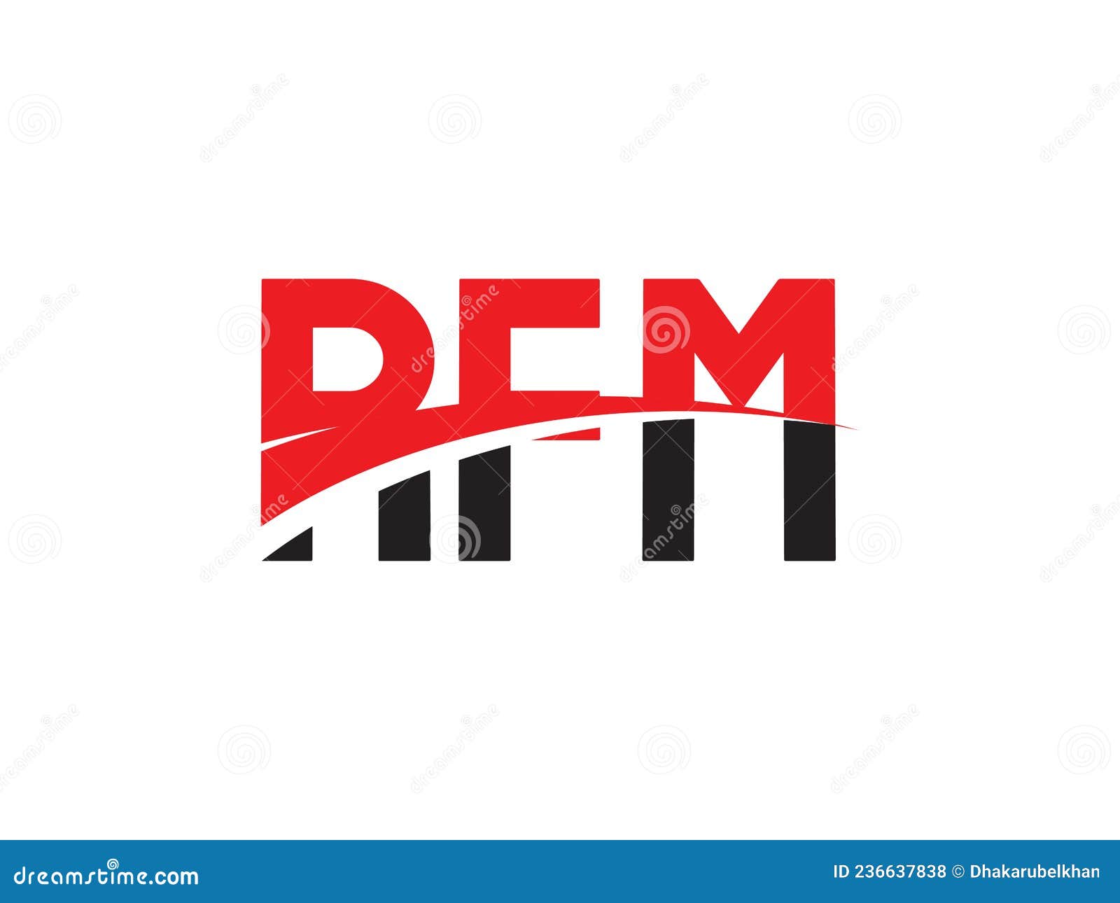 RFM Letter Initial Logo Design Vector Illustration Stock Vector ...