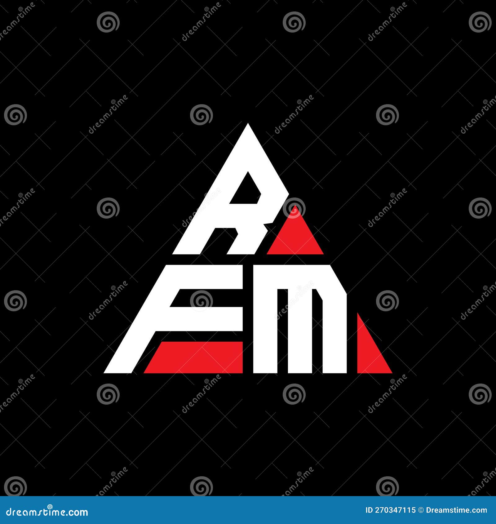 RFM Triangle Letter Logo Design with Triangle Shape. RFM Triangle Logo ...
