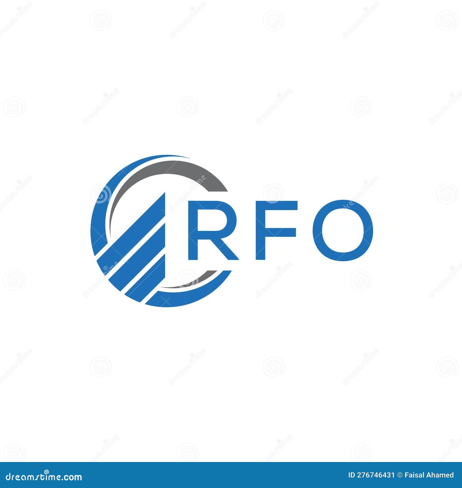 RFO Abstract Technology Logo Design on White Background. RFO Creative ...