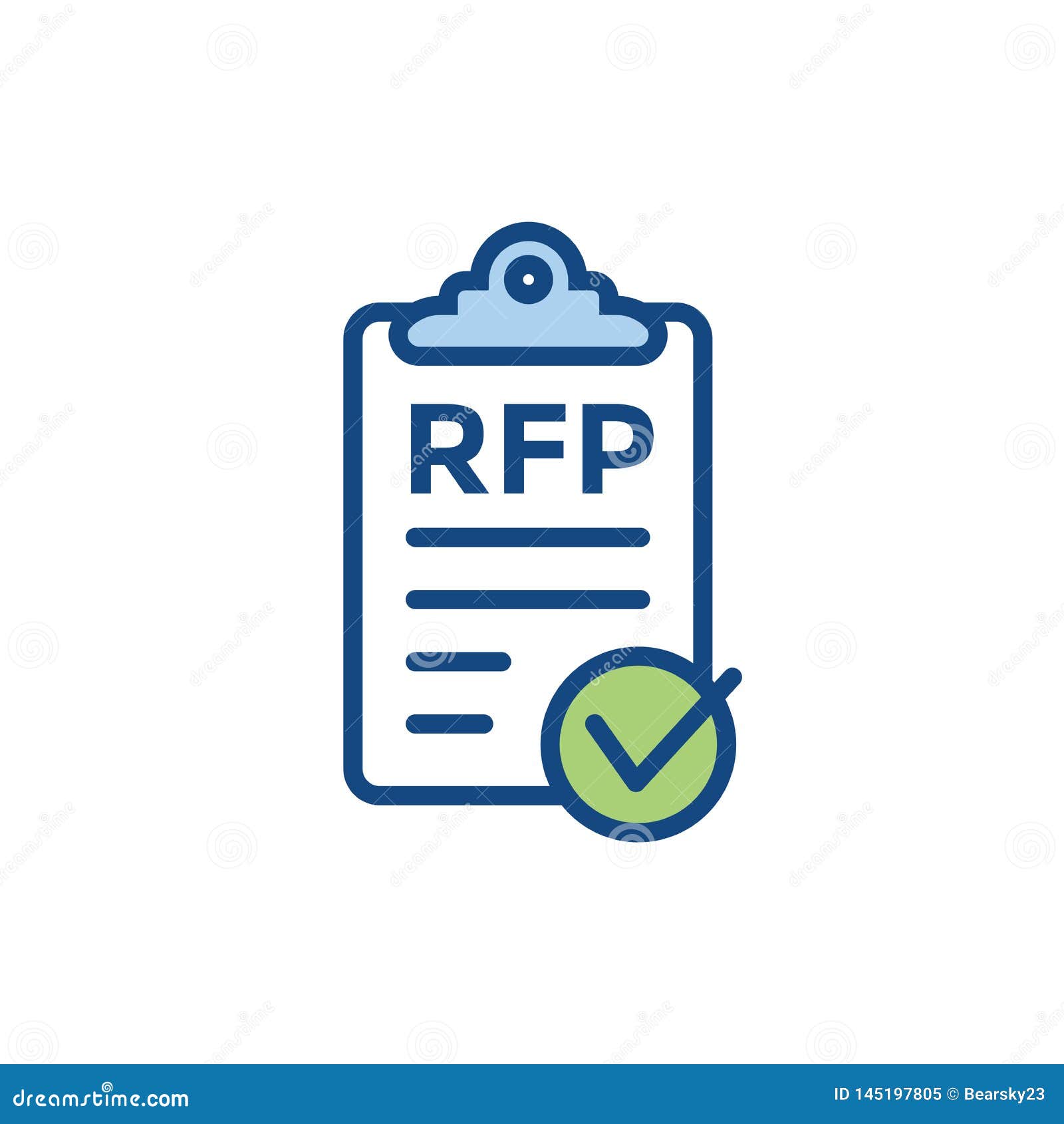 RFP Icon - Request for Proposal Concept or Idea Stock Vector ...