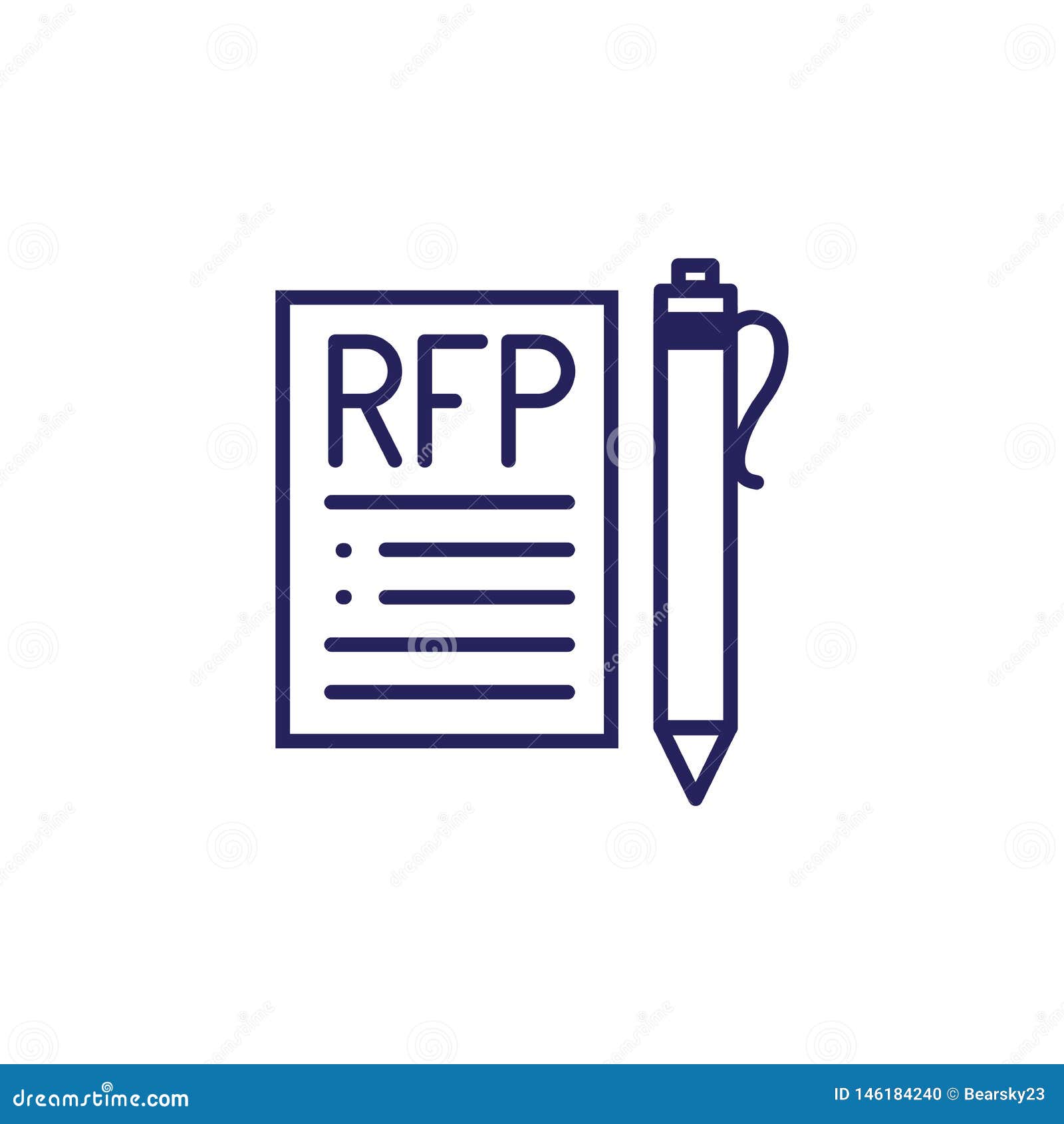 RFP Icon - Request for Proposal Concept or Idea Stock Vector ...