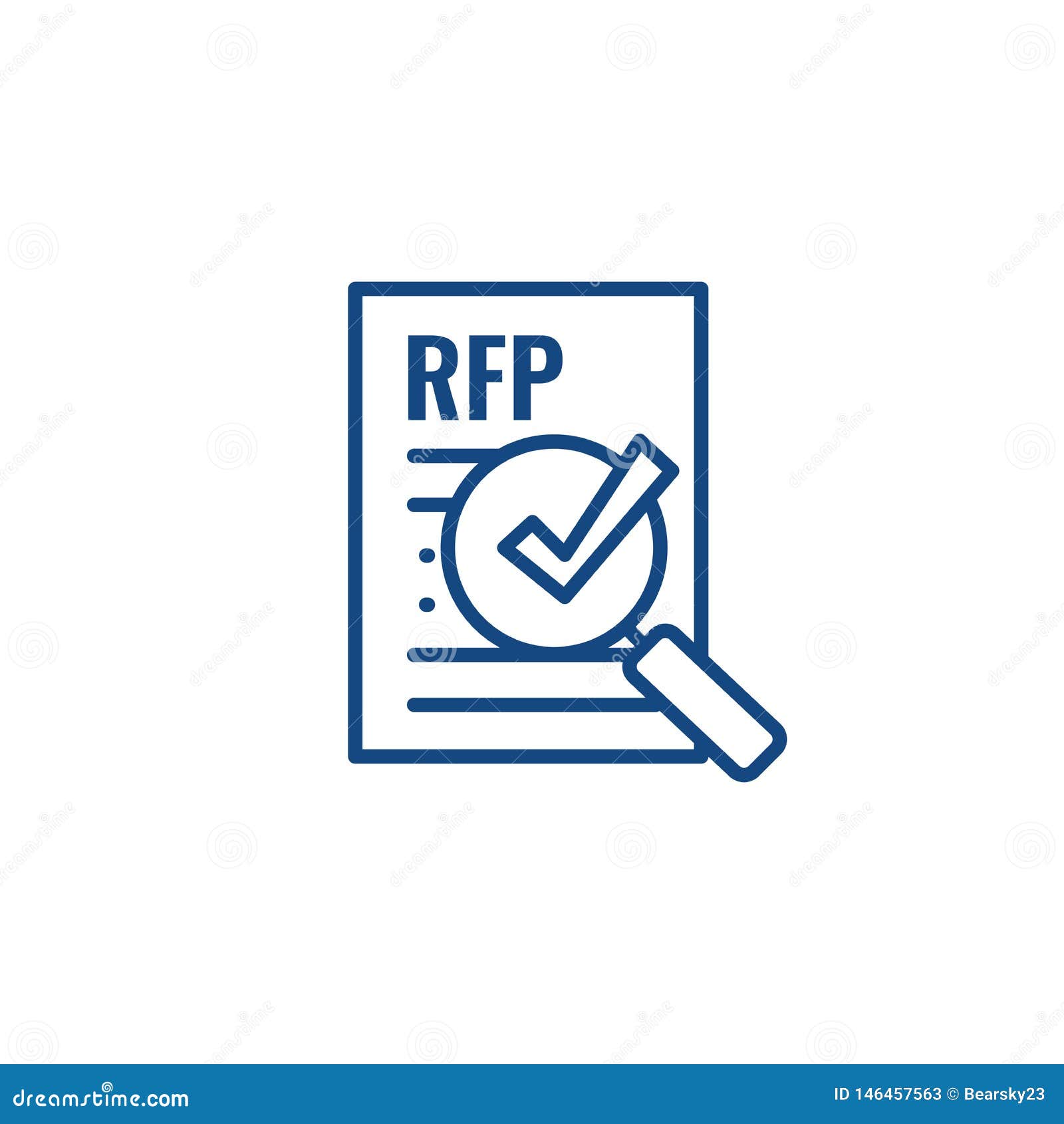 RFP Icon - Request for Proposal Concept or Idea Stock Vector ...