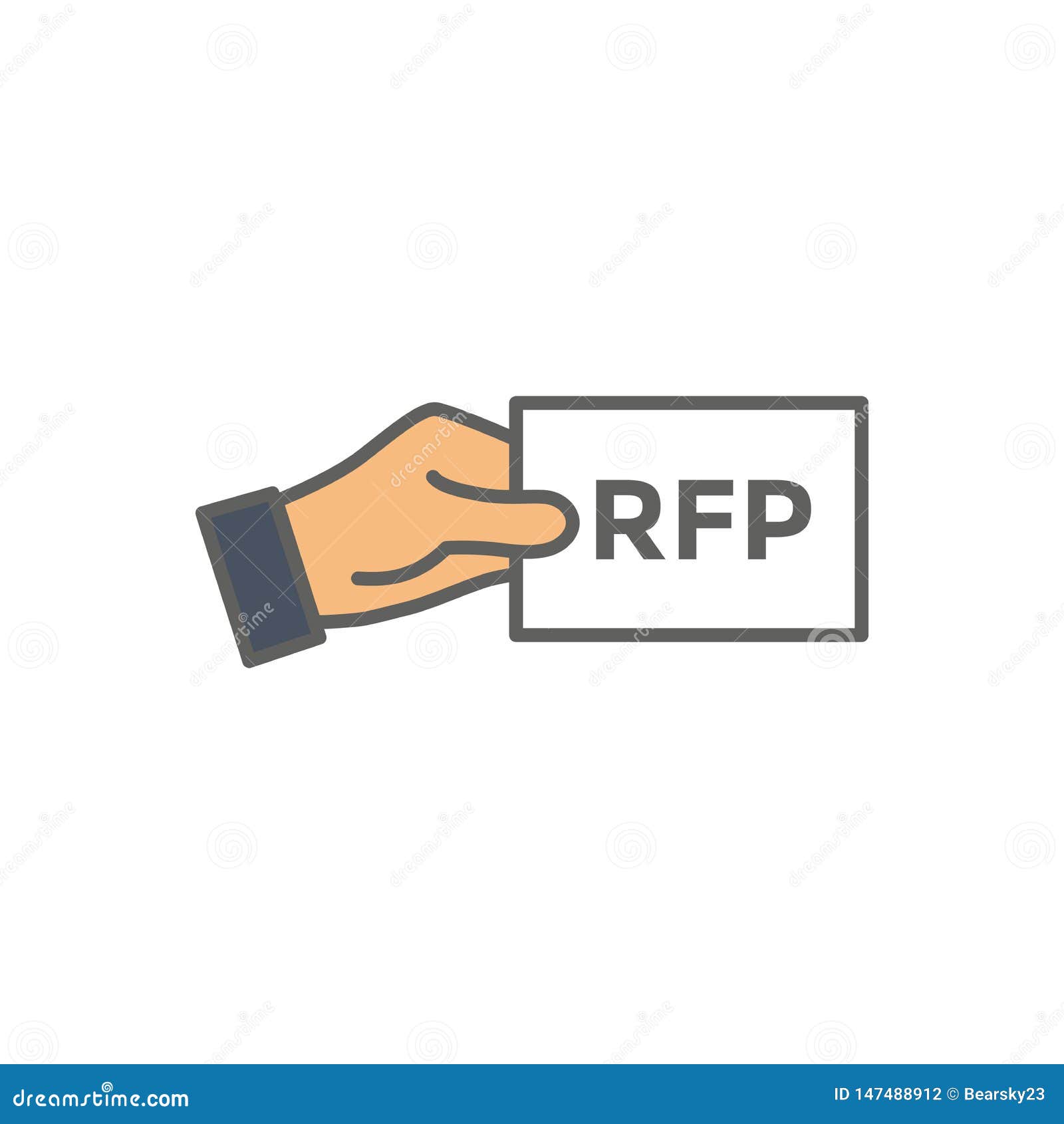RFP Icon - Request for Proposal Concept or Idea Stock Vector - Illustration of marketing, report ...