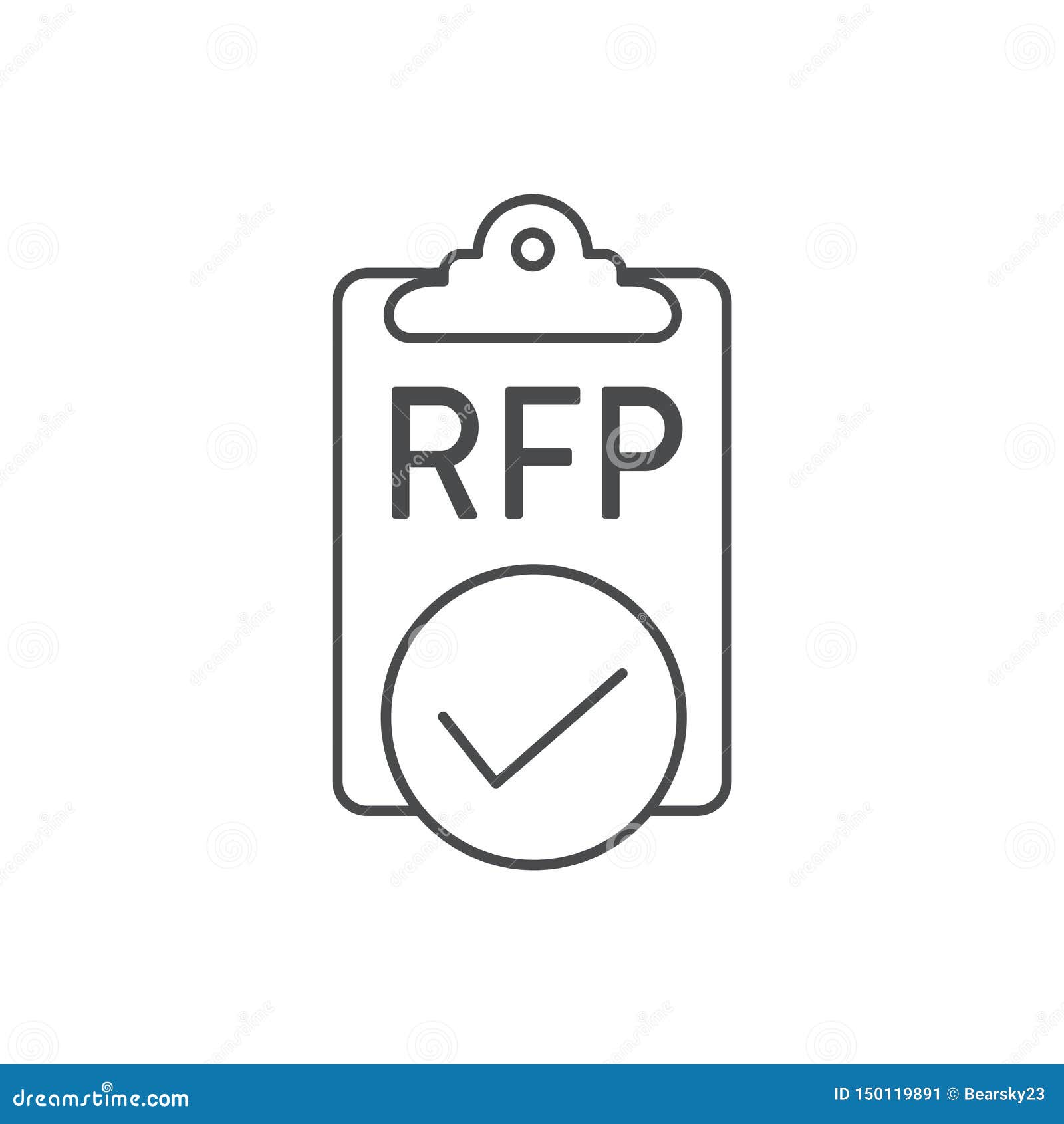 RFP Icon - Request For Proposal Concept Or Idea Cartoon Vector ...