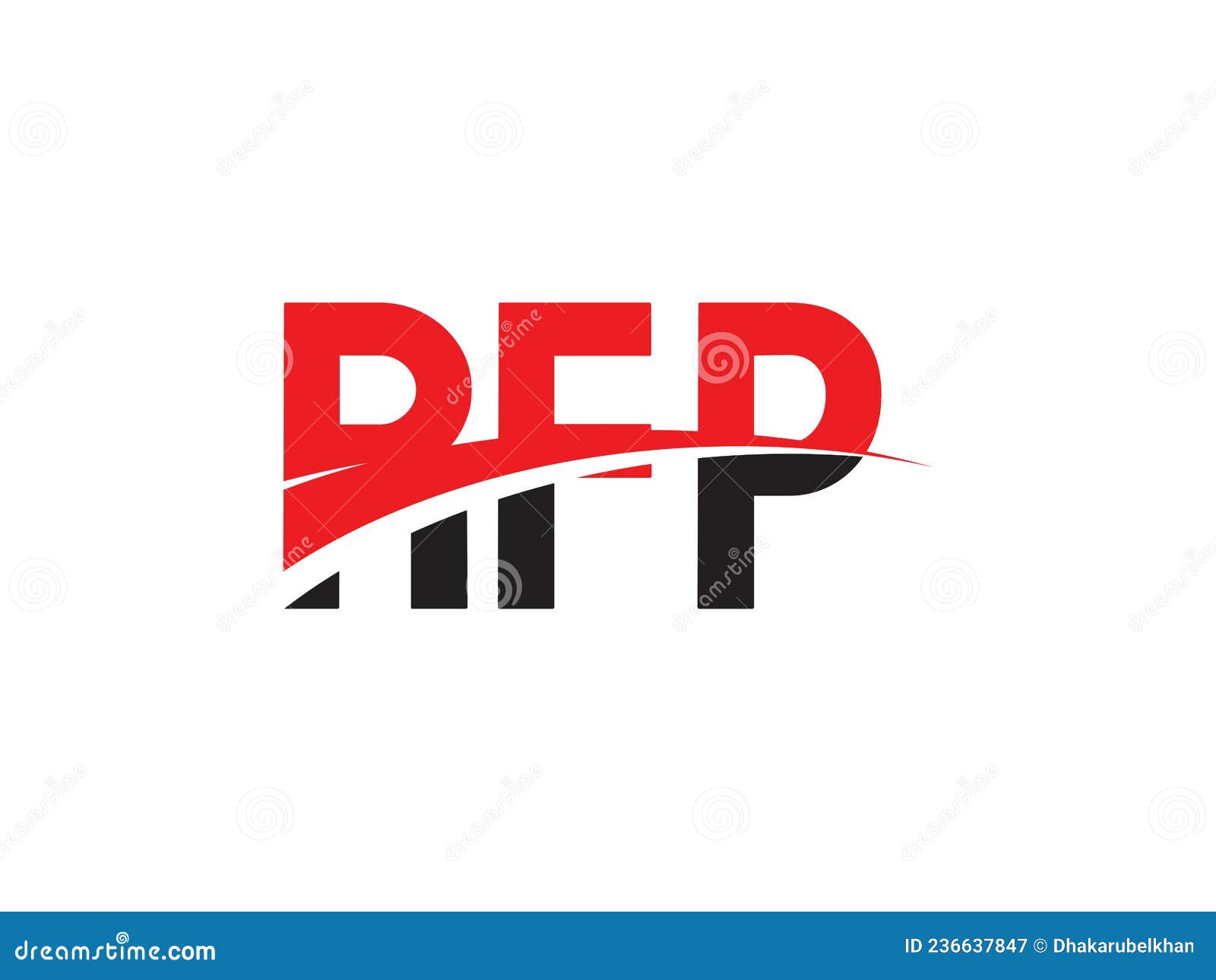 RFP Letter Initial Logo Design Vector Illustration Stock Vector ...
