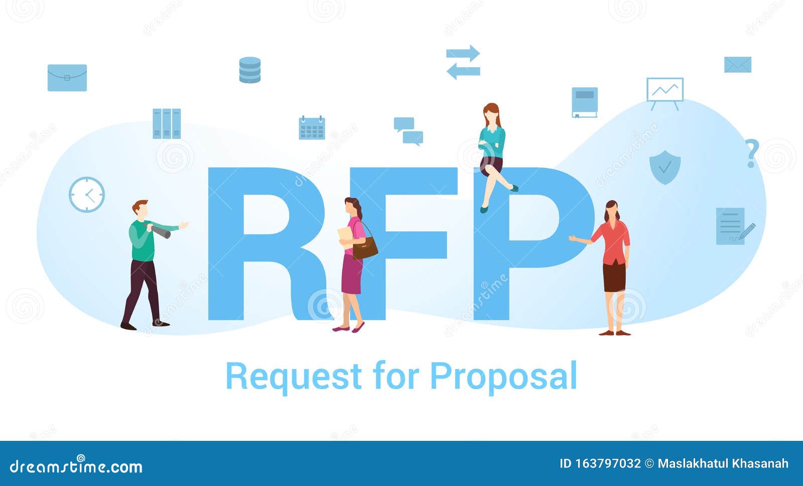 Rfp Request for Proposal Concept with Big Word or Text and Team People ...