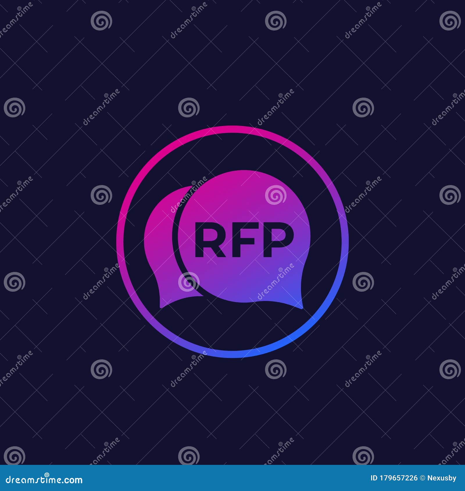 RFP, Request for Proposal Icon in Circle Stock Vector - Illustration of ...