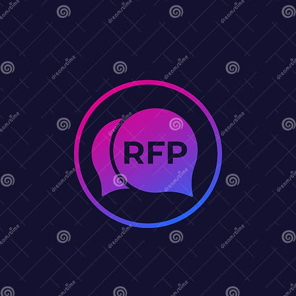 RFP, Request for Proposal Icon in Circle Stock Vector - Illustration of ...