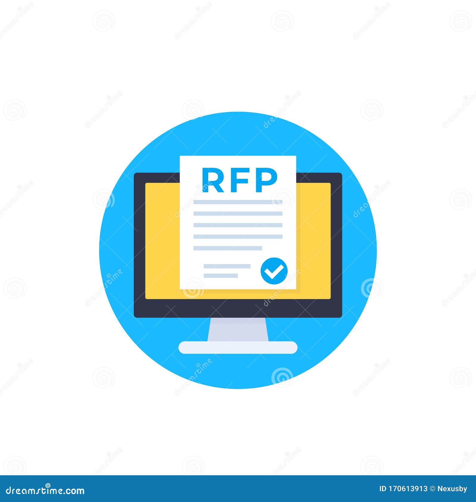 Rfp Request For Proposal Concept With Big Word Or Text And Team People ...