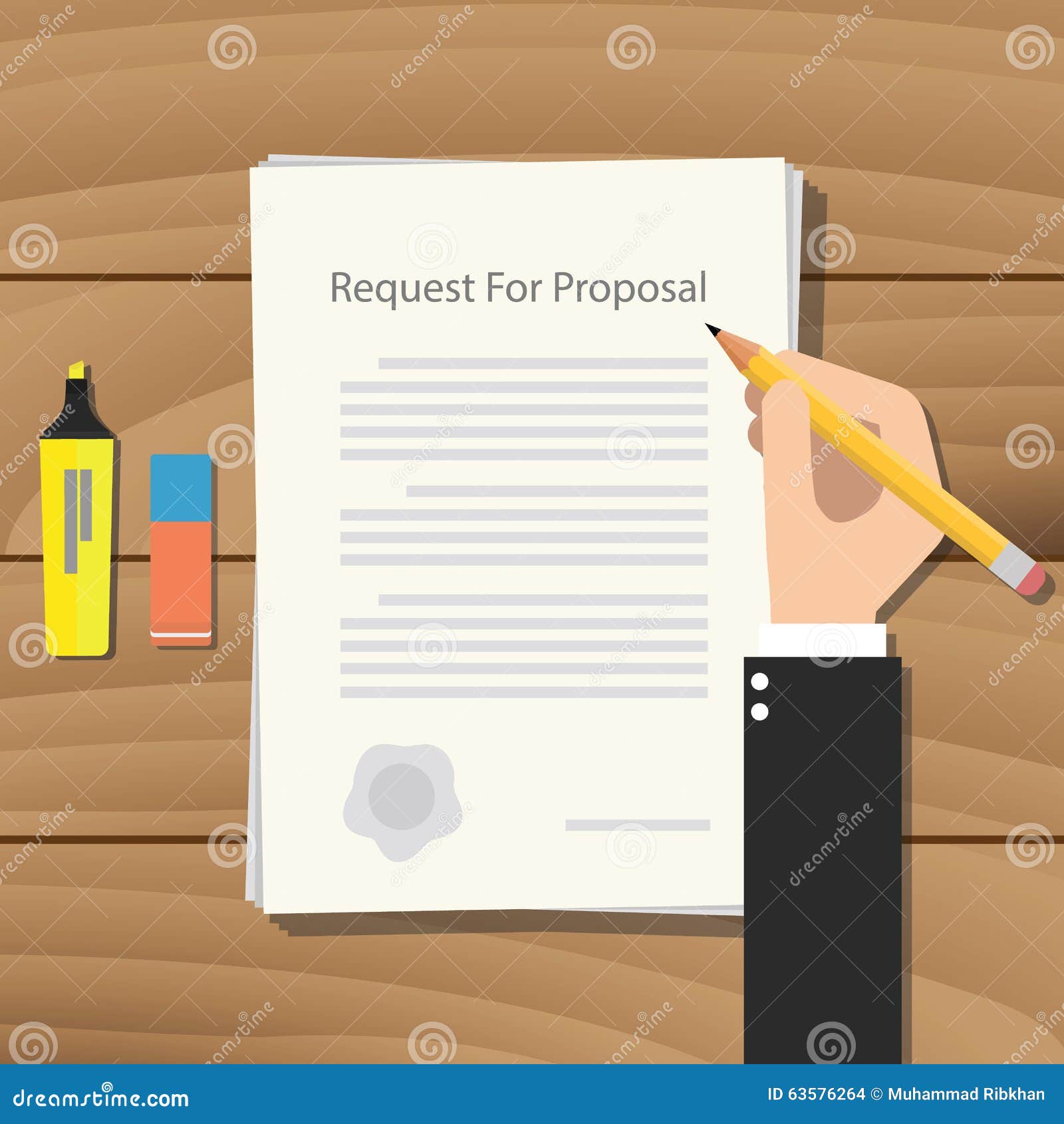 Rfp Request for Proposal Paper Document Stock Vector - Illustration of ...