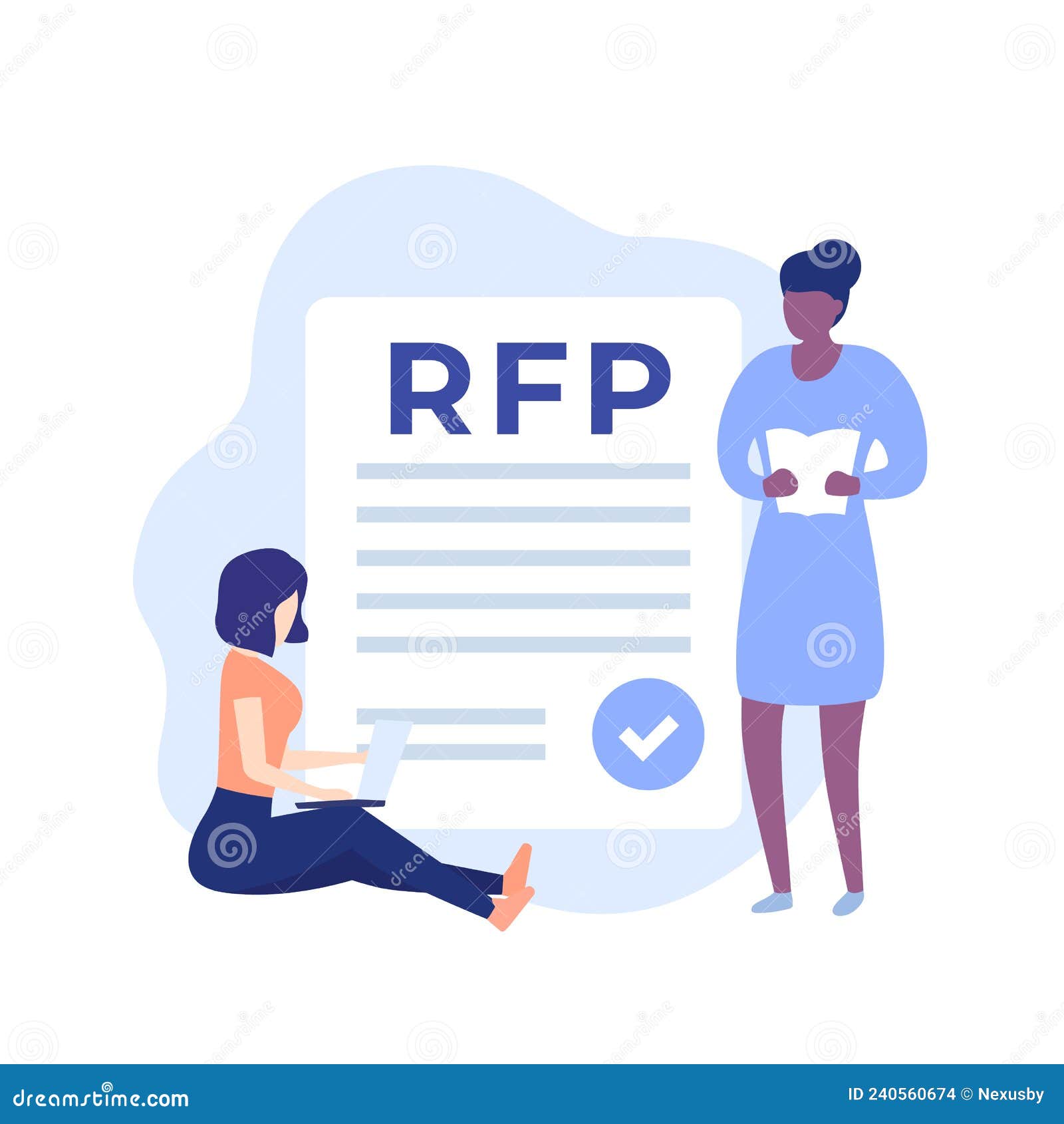 RFP, Request for Proposal and People, Vector Stock Vector ...