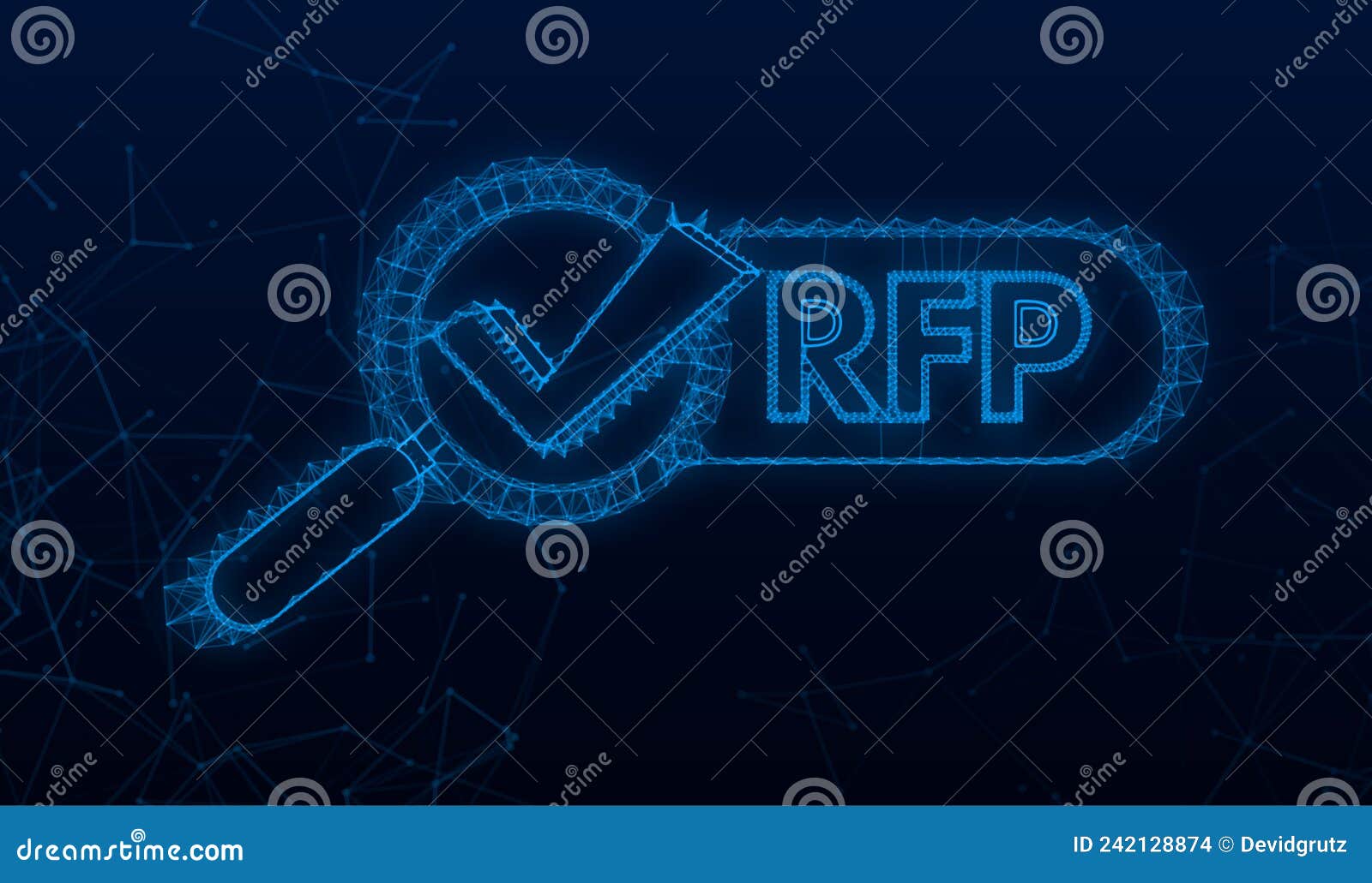 RFP Request for Proposal Plexus Icon. Vector Stock Illustration. Stock ...