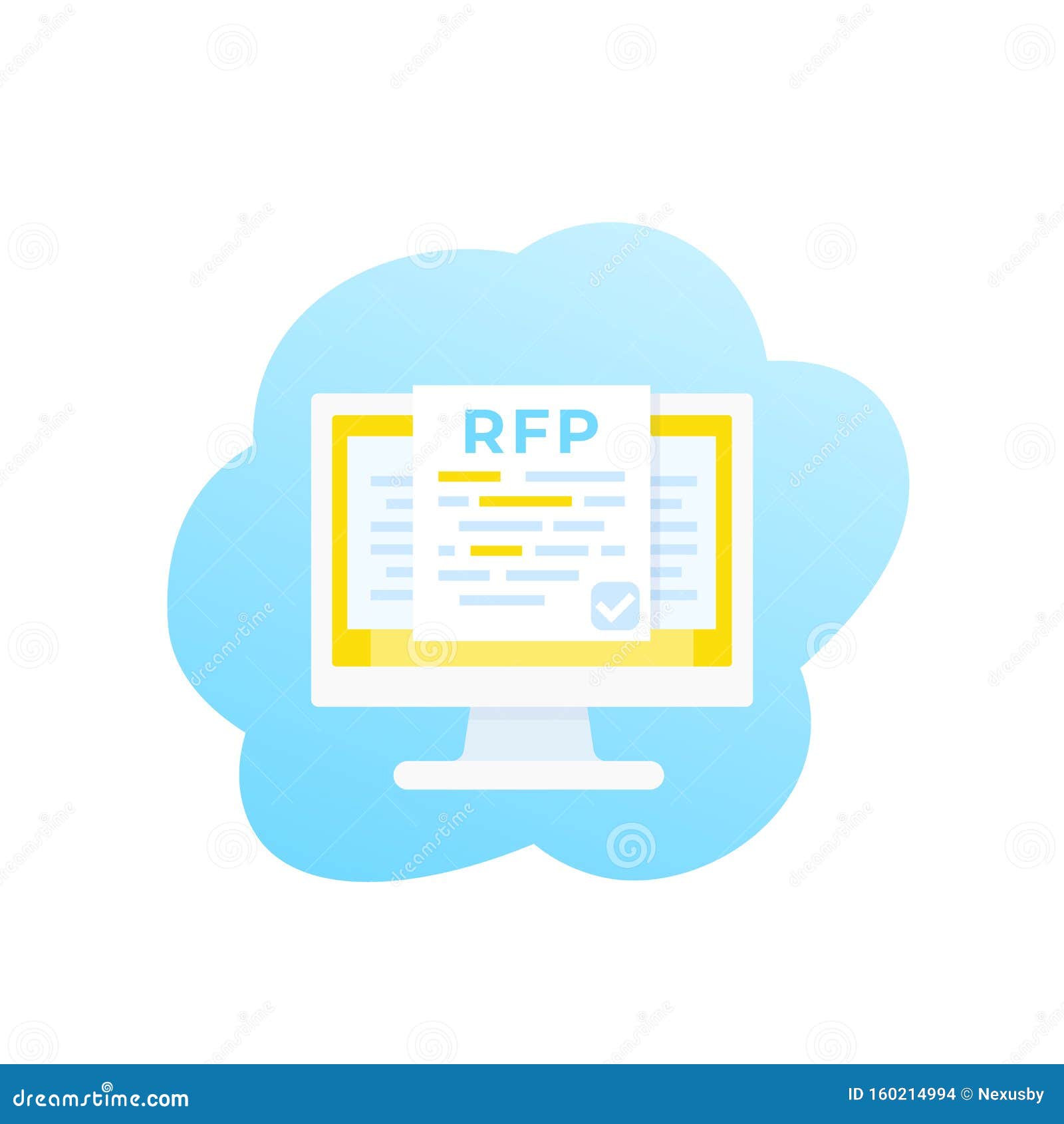 Rfp Request For Proposal Concept With Big Word Or Text And Team People ...