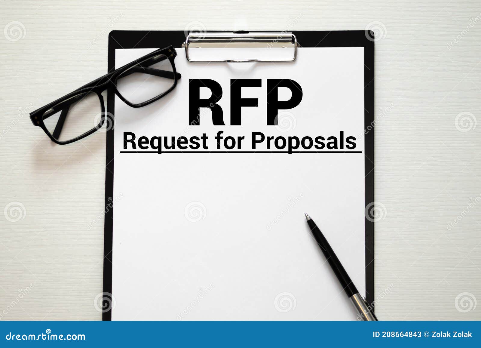 RFP- Request for Proposal Written in Notebook Stock Image - Image of ...
