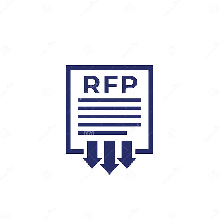 RFP, Send Request for Proposal Icon, Vector Stock Vector - Illustration ...