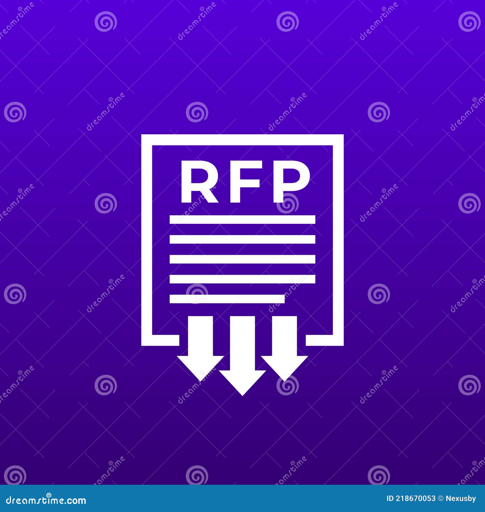 RFP, Send Request for Proposal Vector Icon Stock Vector - Illustration ...