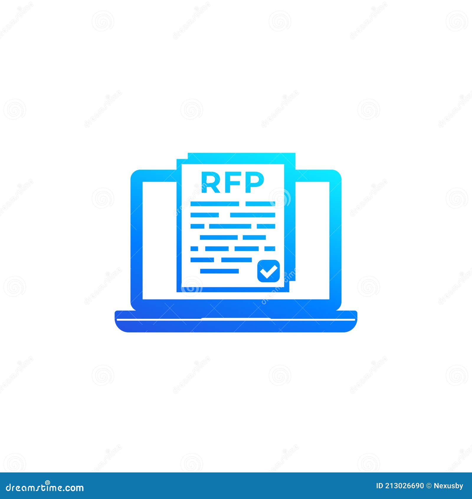 RFP vector icon on white stock vector. Illustration of deal - 213026690