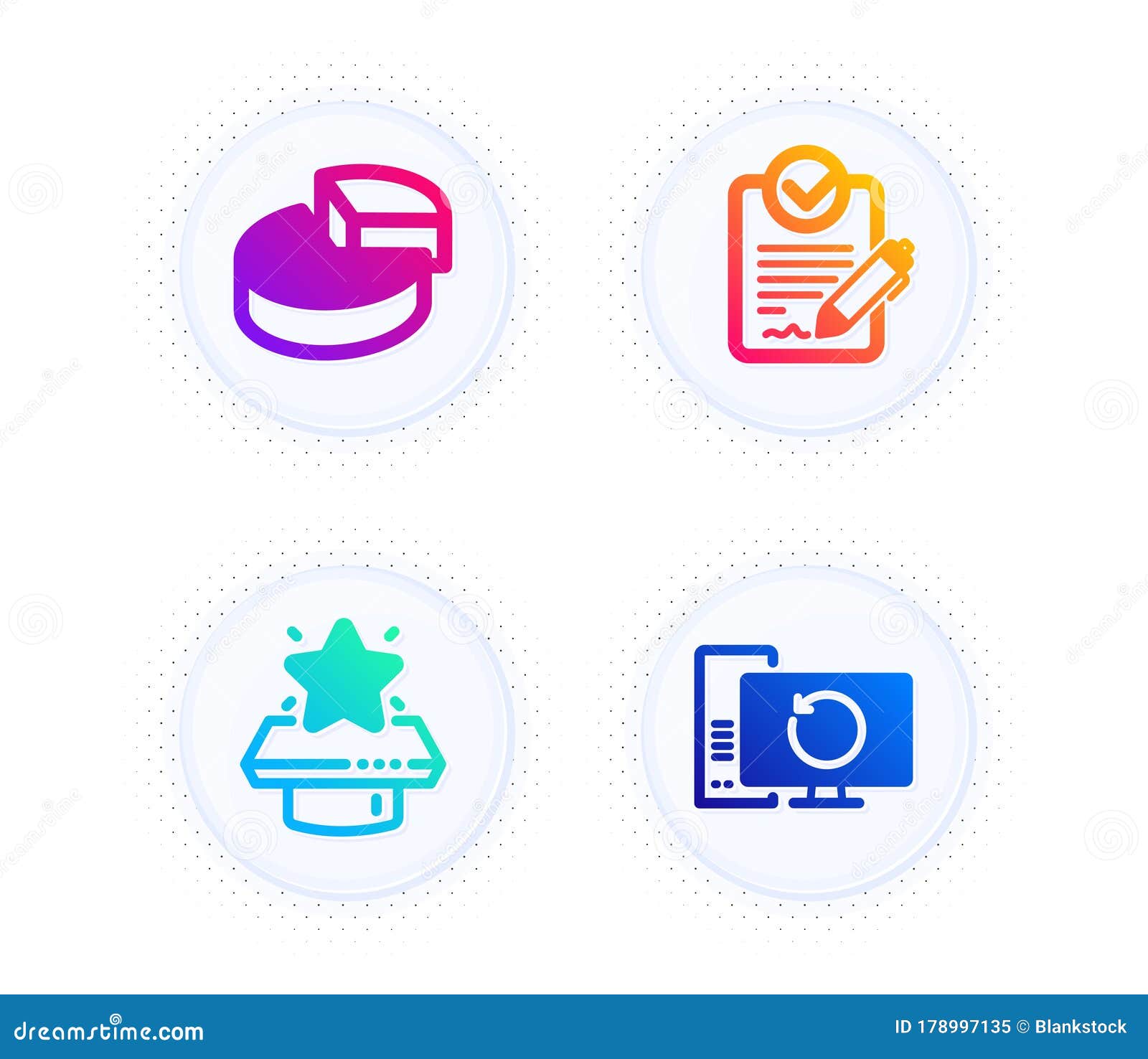Rfp, Winner Podium and Pie Chart Icons Set. Recovery Computer Sign ...