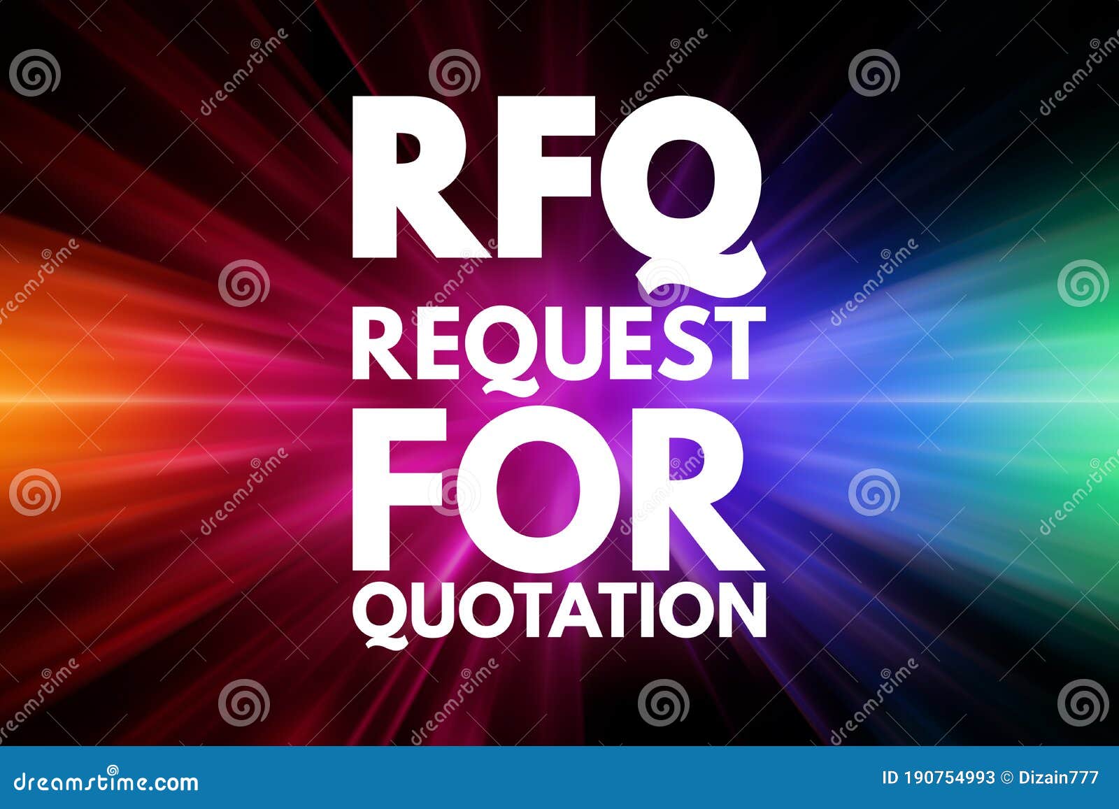 RFQ - Request for Quotation Acronym, Business Concept Background Stock ...