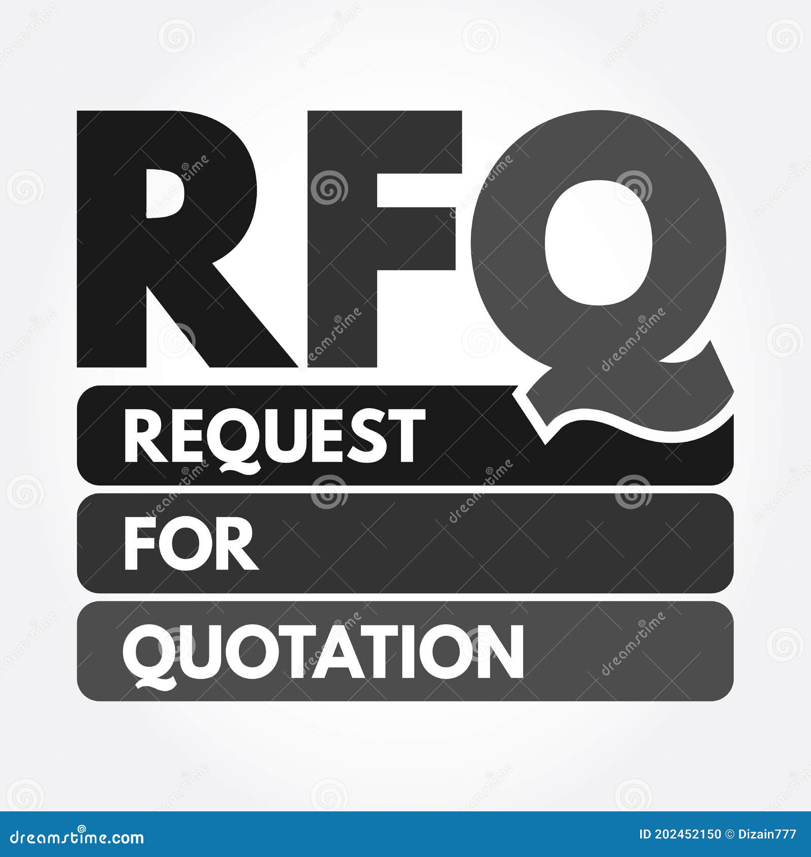 RFQ - Request for Quotation Acronym Concept Stock Illustration ...