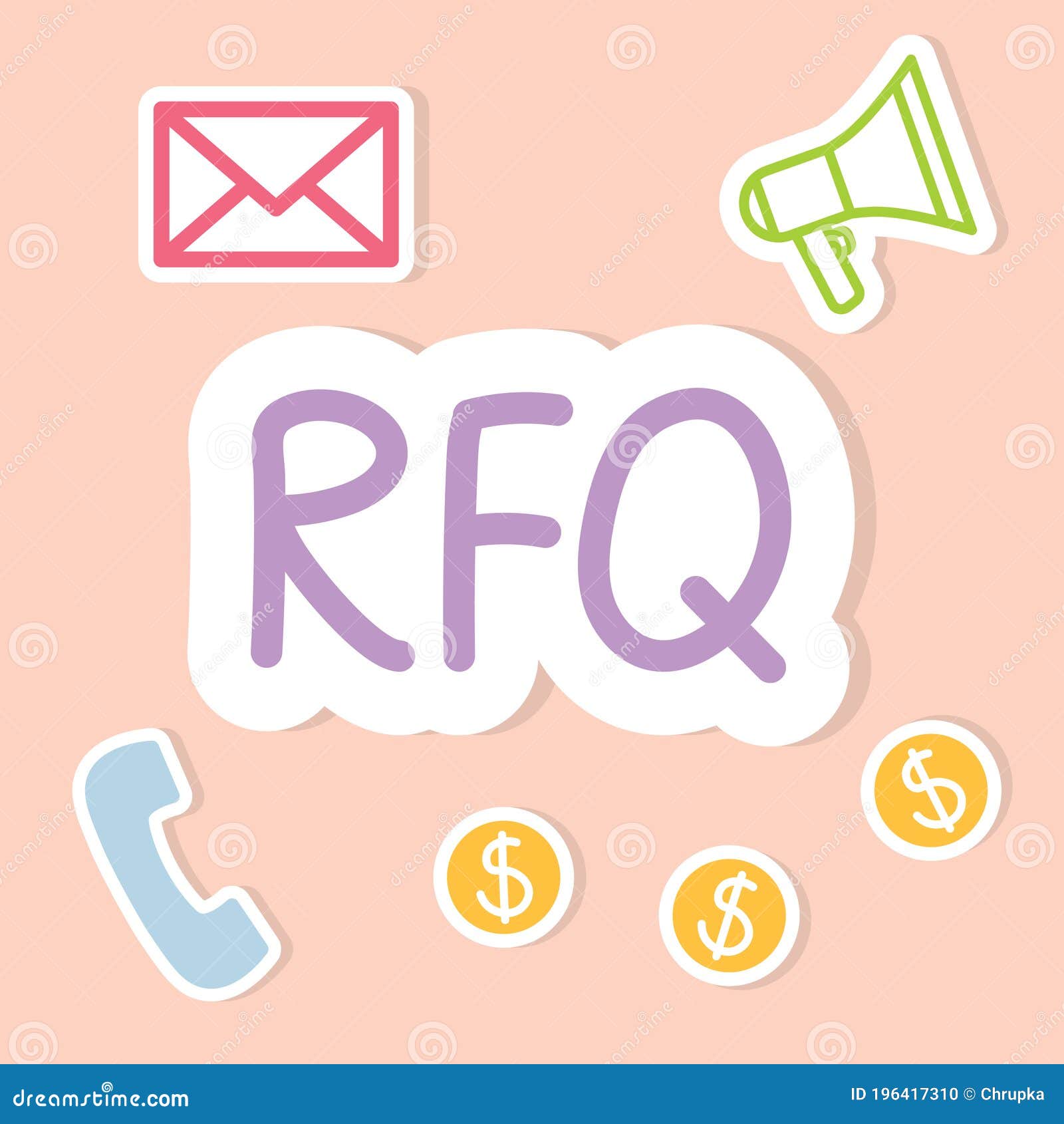 RFQ Request for Quotation Acronym Concept Stock Vector - Illustration ...