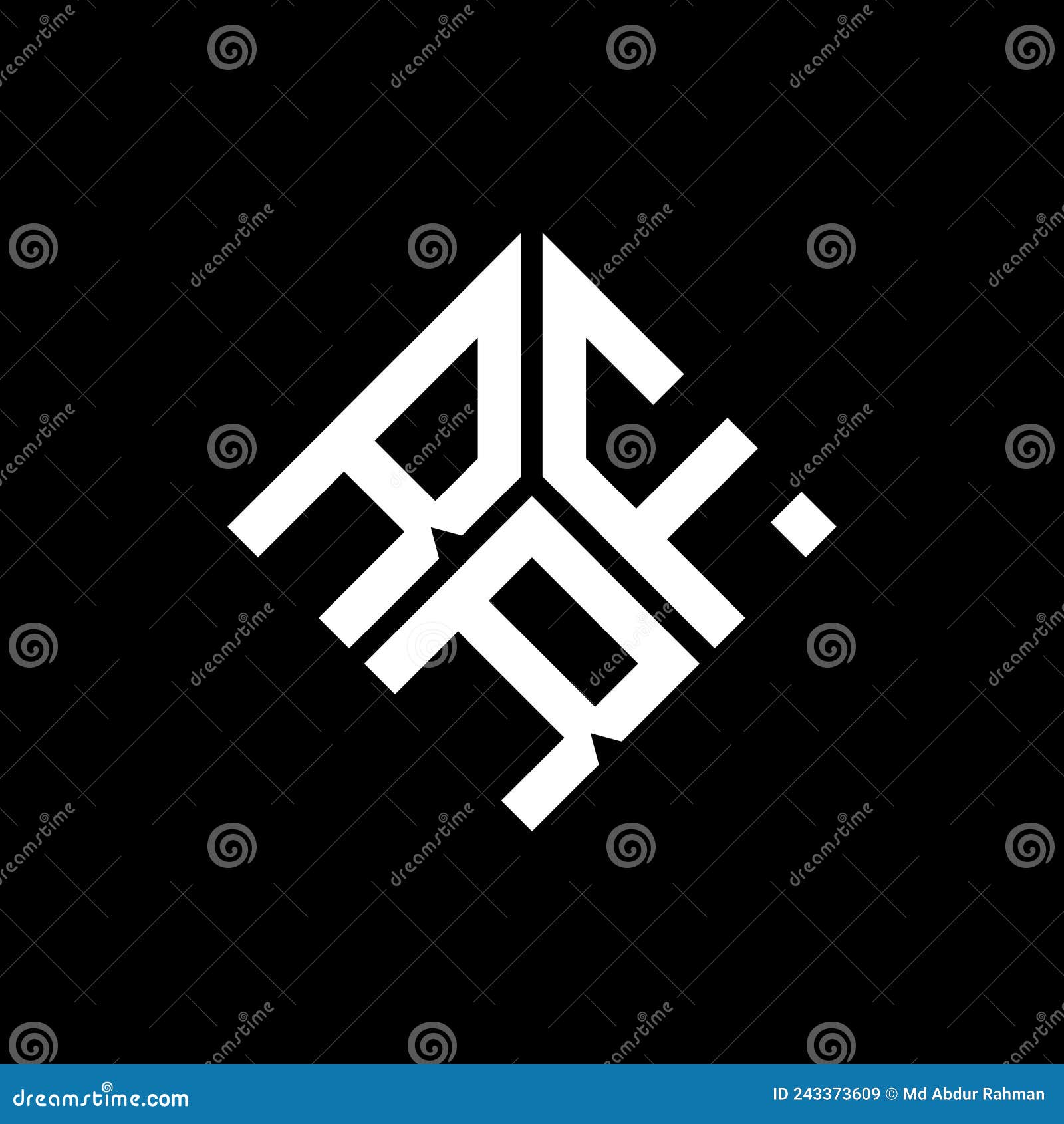 RFR Letter Logo Design on Black Background. RFR Creative Initials ...