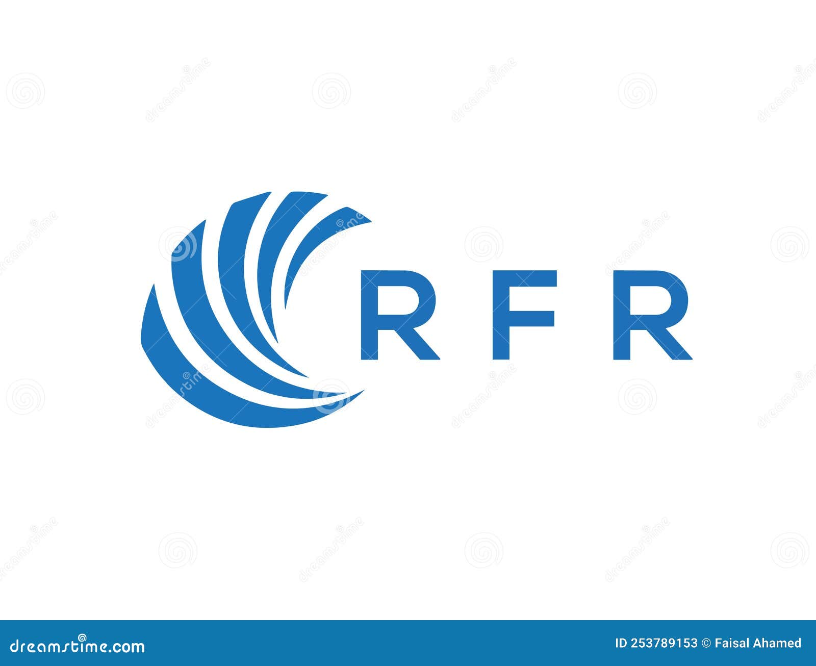 RFR Letter Logo Design on White Background. RFR Creative Circle Letter ...