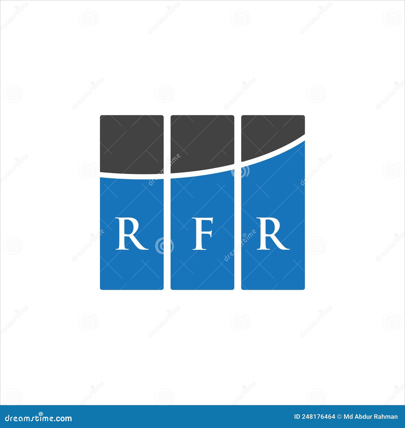 RFR Letter Logo Design on WHITE Background. RFR Creative Initials ...