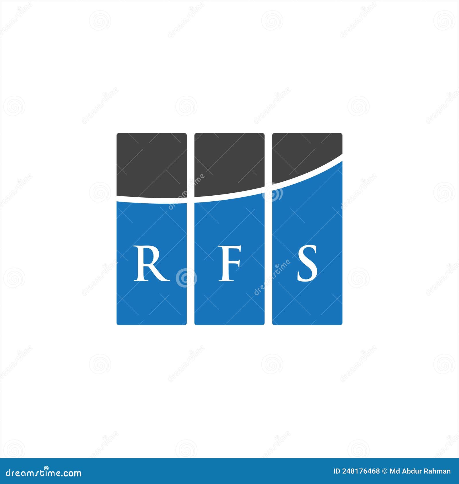 RFS Letter Logo Design on WHITE Background. RFS Creative Initials ...