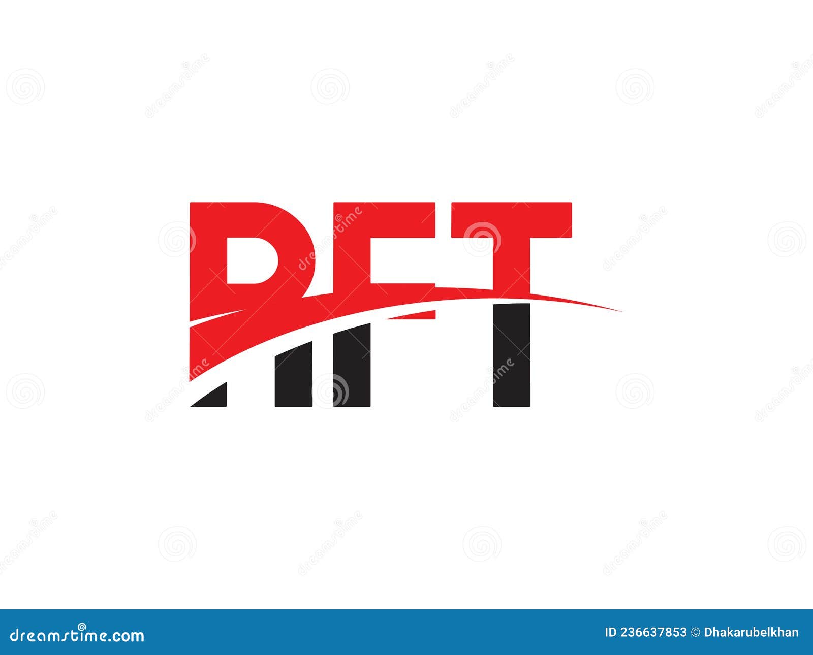 RFT Letter Initial Logo Design Vector Illustration Stock Vector ...