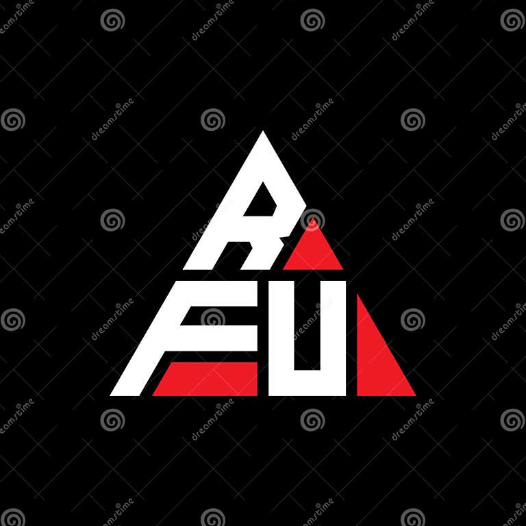 RFU Triangle Letter Logo Design with Triangle Shape. RFU Triangle Logo ...