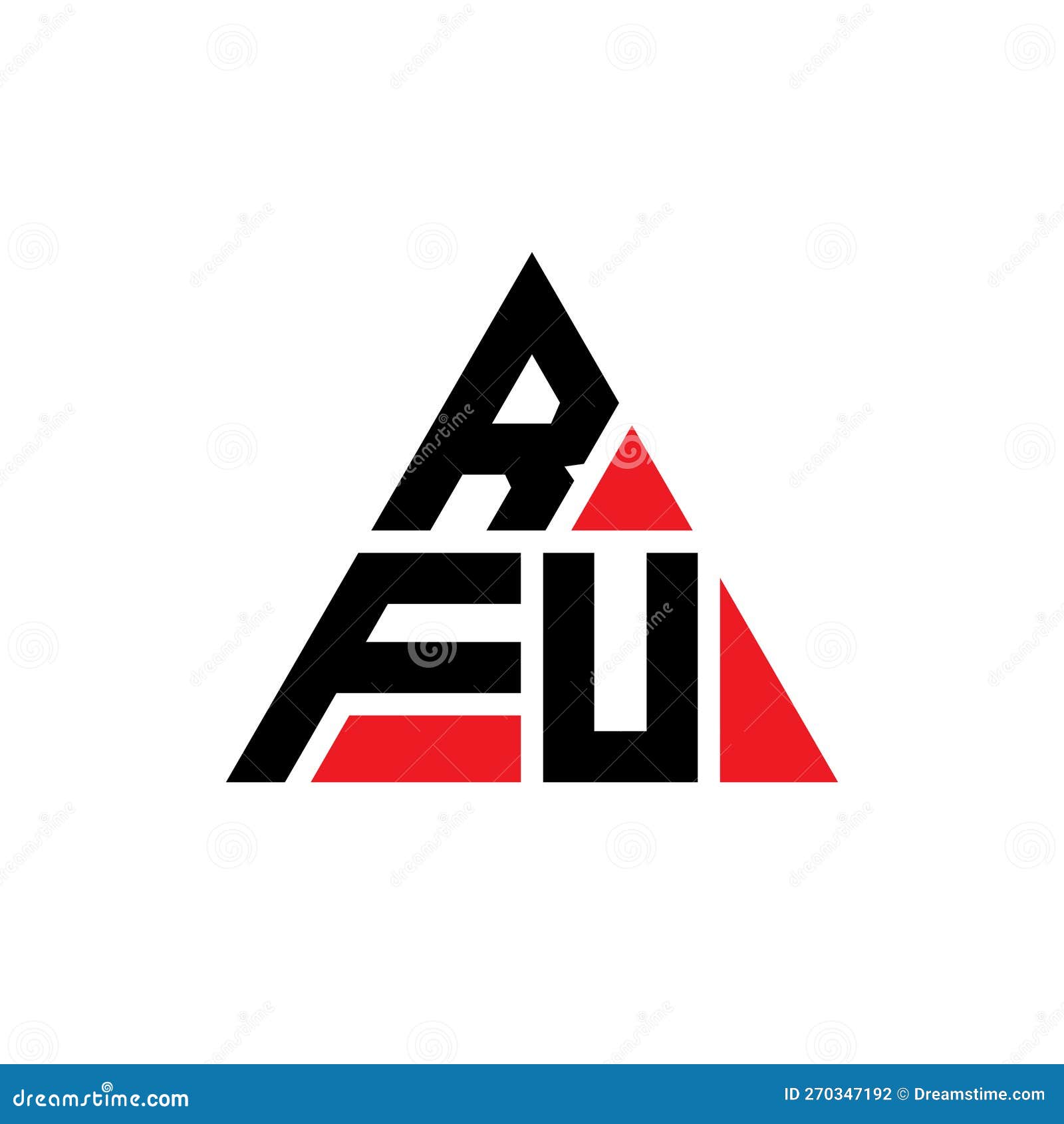 RFU Triangle Letter Logo Design with Triangle Shape. RFU Triangle Logo ...