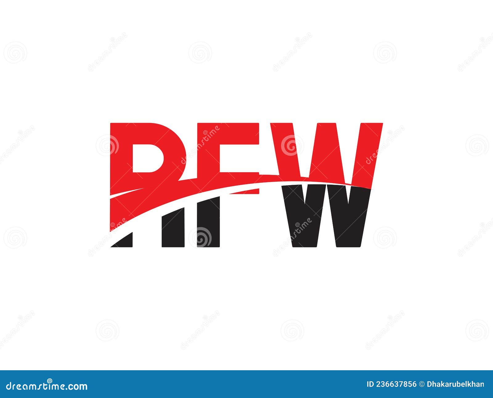 RFW Letter Initial Logo Design Vector Illustration Stock Vector ...