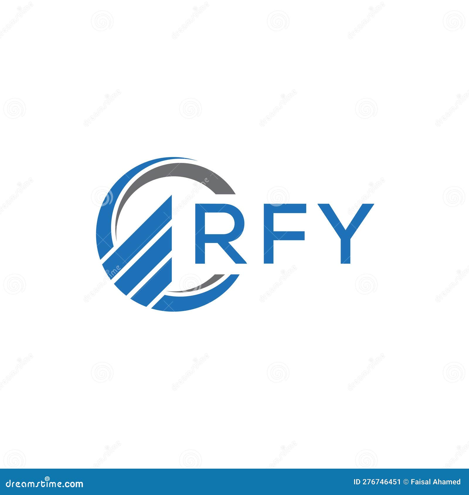 RFY Abstract Technology Logo Design on White Background. RFY Creative ...
