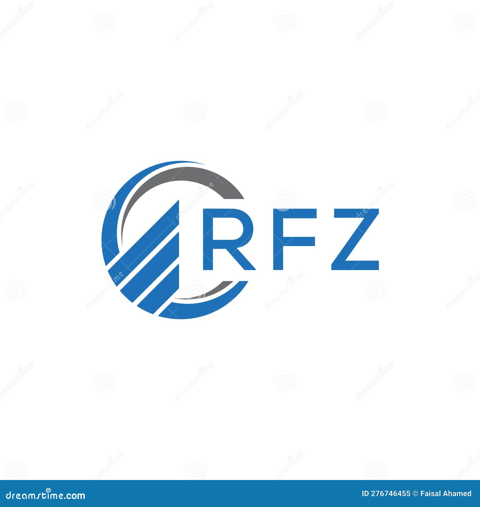 RFZ Abstract Technology Logo Design on White Background. RFZ Creative ...