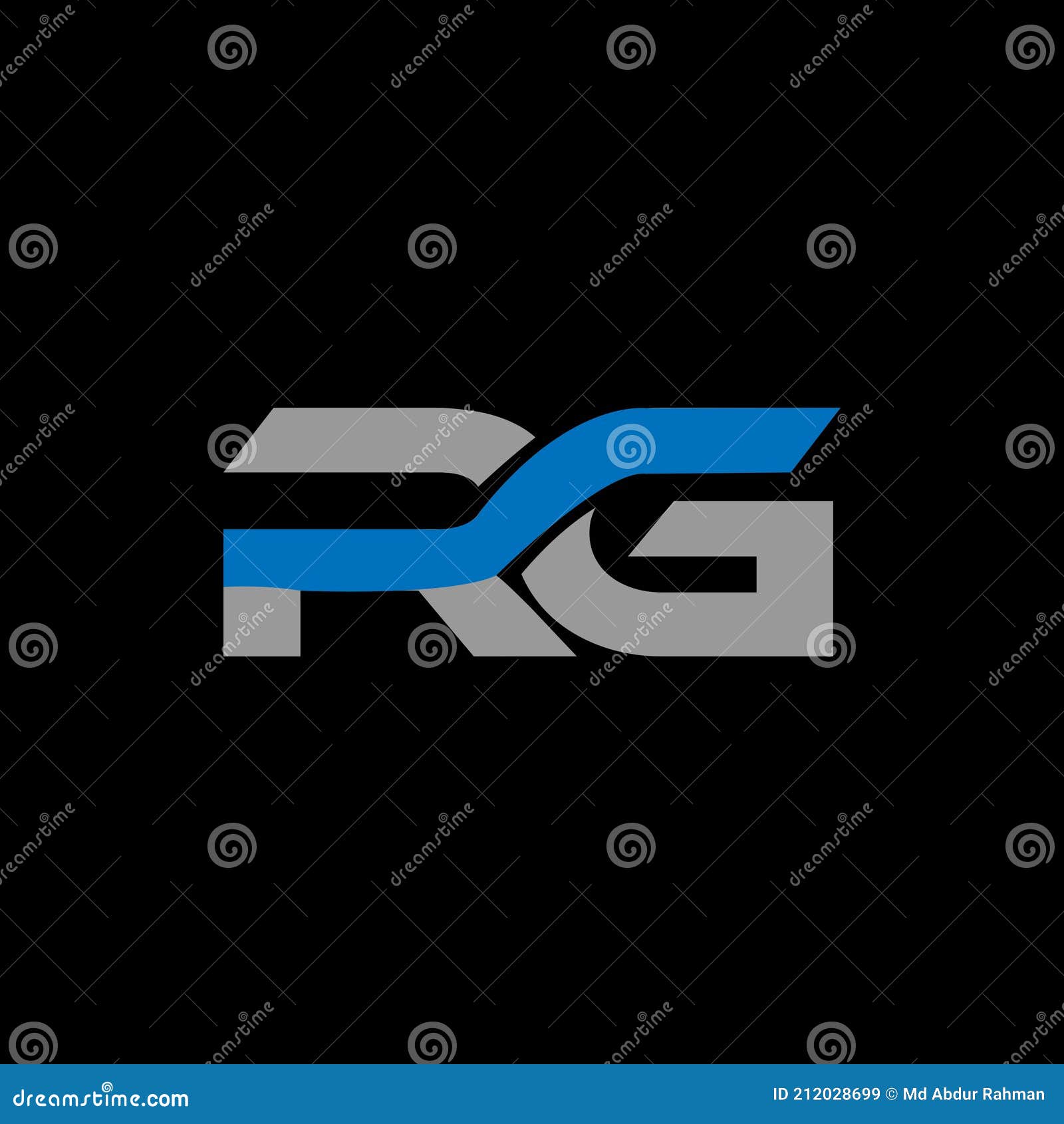 RG Creative Unique Abstract Modern Geometric Vector Symbol Font Logo ...