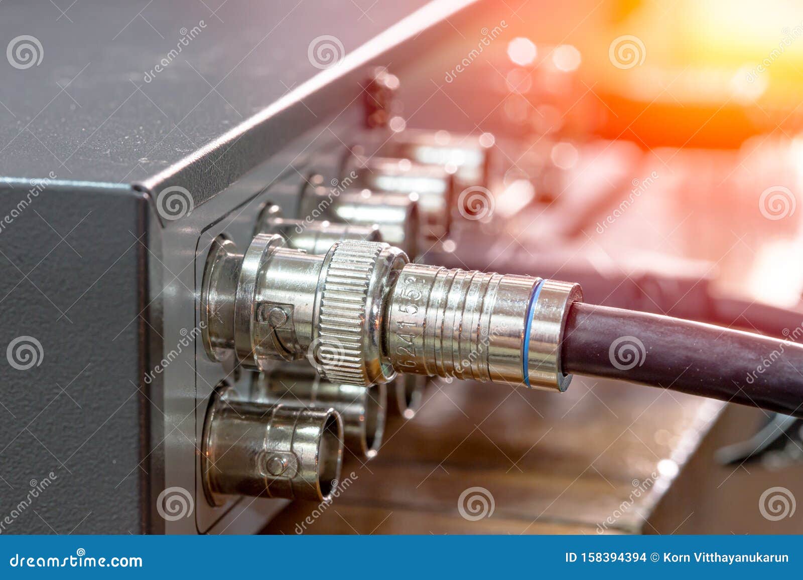 RG6 CTV Cable Module Connected To DVR Stock Photo - Image of module ...