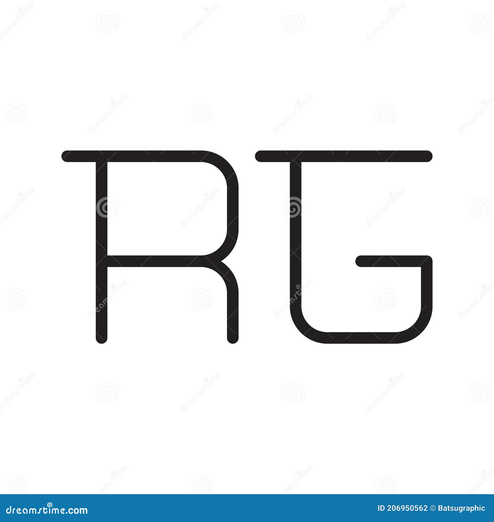 Rg Initial Letter Vector Logo Icon Stock Vector - Illustration of clean ...