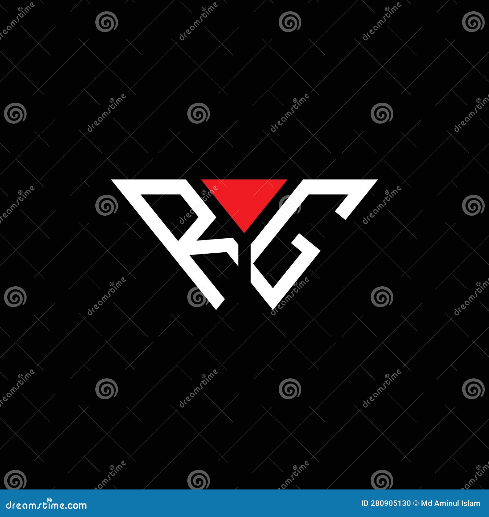 RG Letter Logo Creative Design with Vector Graphic, RG Simple and ...