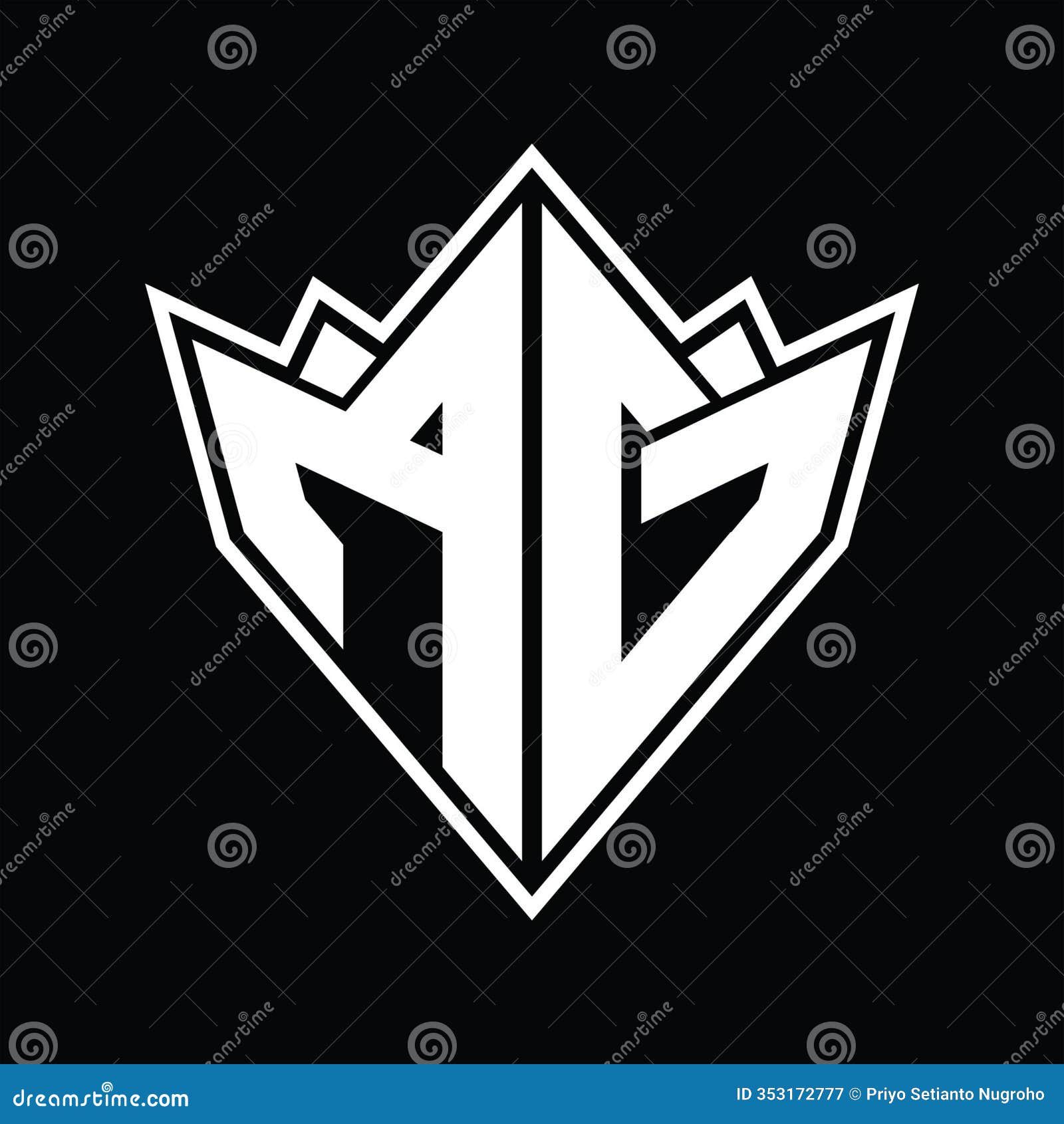 RG Logo Monogram Design Template Cartoon Vector | CartoonDealer.com ...