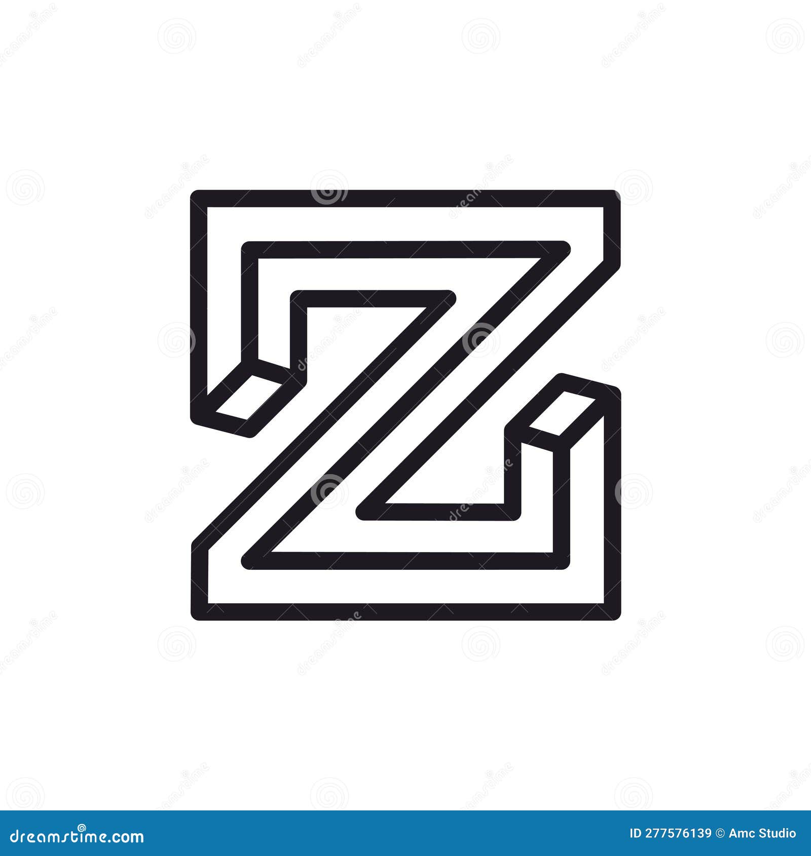 Clean Minimalist Letter Z Square Visual Logo, Highly Creative Monogram ...