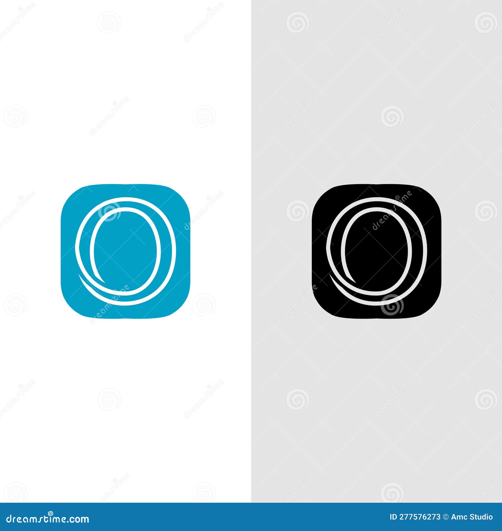 Letter O Logo Design Template Sign. Solid and Stylish Silhouette Stock ...