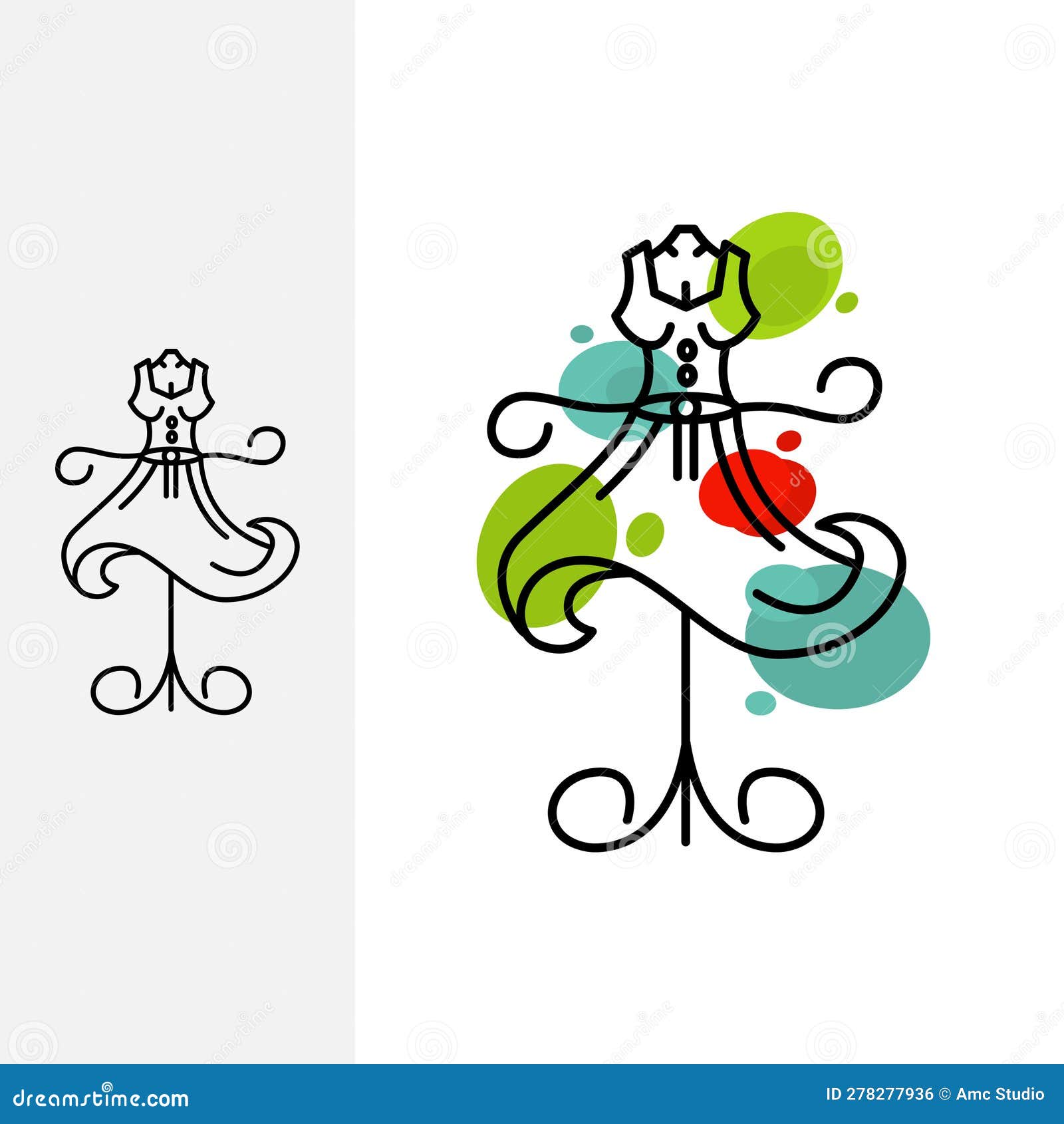 Fashion Model Logo Vector Design Template Best. Logo with Color Bubble ...